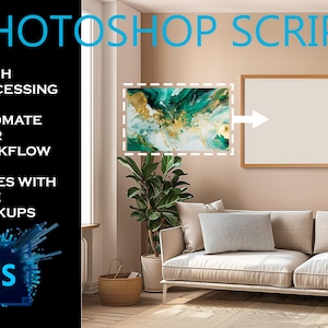 Photoshop Script for Batch Mockup Creation | Automate Your Digital Print Shop Workflow - Etsy