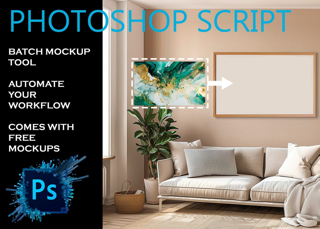 Photoshop Script for Batch Mockup Creation Automate Your Digital Print ...