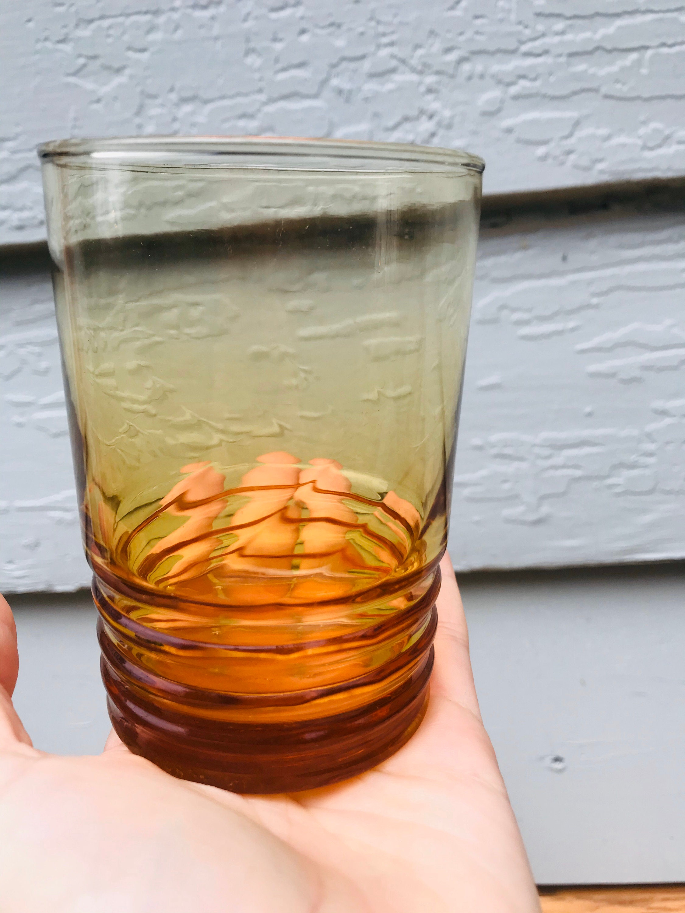 Mid Century Modern Amber Drinking Glasses - Etsy.de