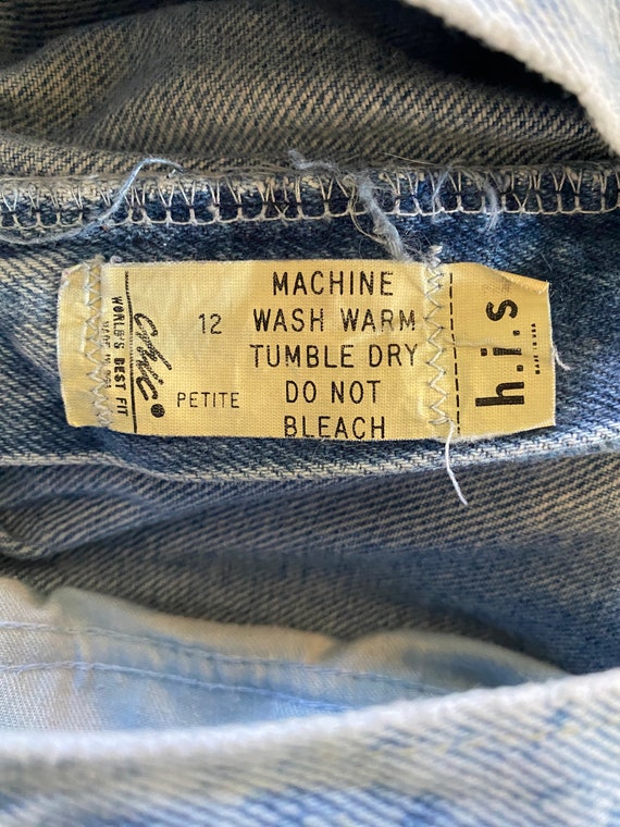 80s Acid Wash Chic Jeans//Pocket Patch - Gem