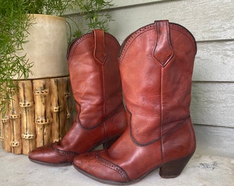 Wingtip Cowboy Boots - Etsy