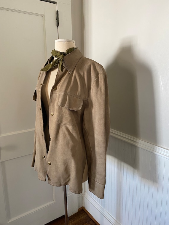 1960s Vintage Suede Startown Shirt Jacket//Elvis Pres… - Gem