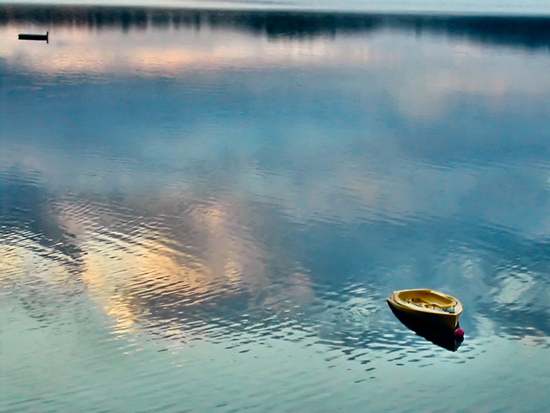 Boat on the Water Print, Landscape Photography, Waterscape Photo ...