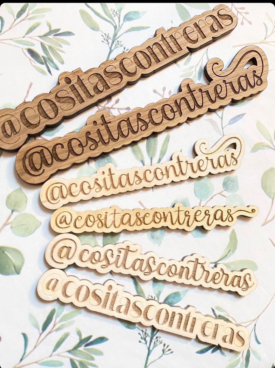 Social Media Handle Tags - Laser Cut - Wooden- Instagram - Facebook ...