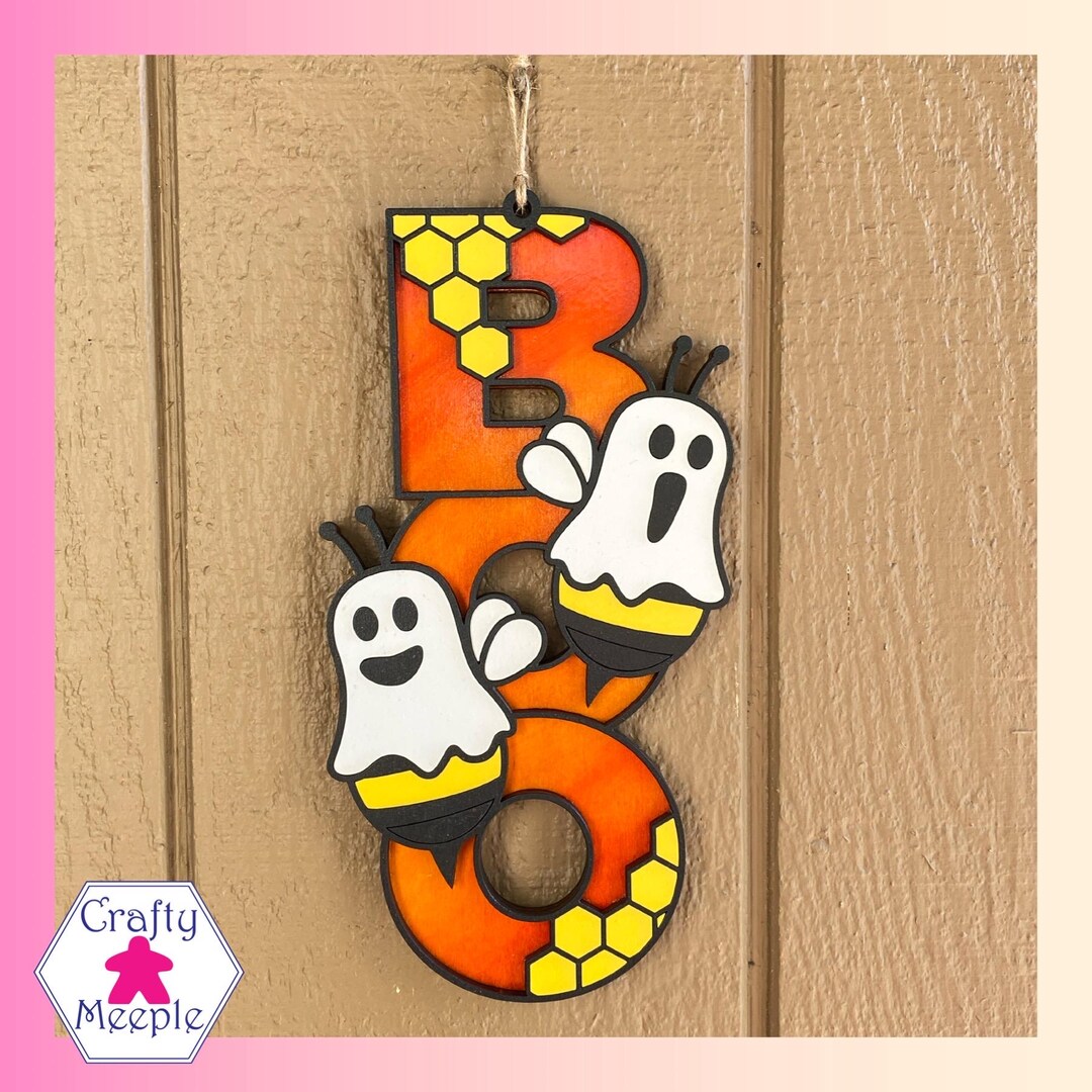 Boo Bees Halloween Decoration - Halloween Sign- Bee Ghosts - Funny ...