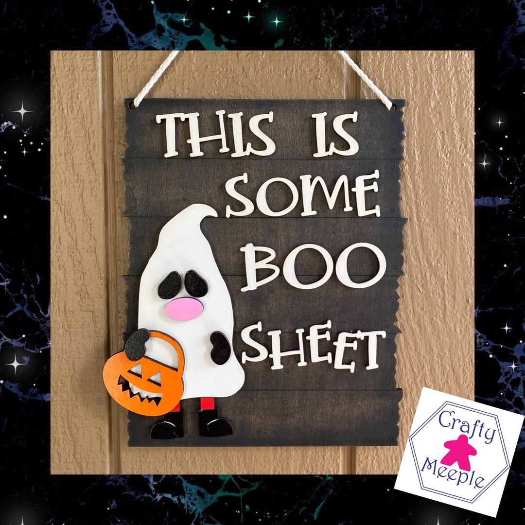 Boo Sheet Ghost Sign Halloween Decor This is Some Boo Sheet Gnome Ghost ...