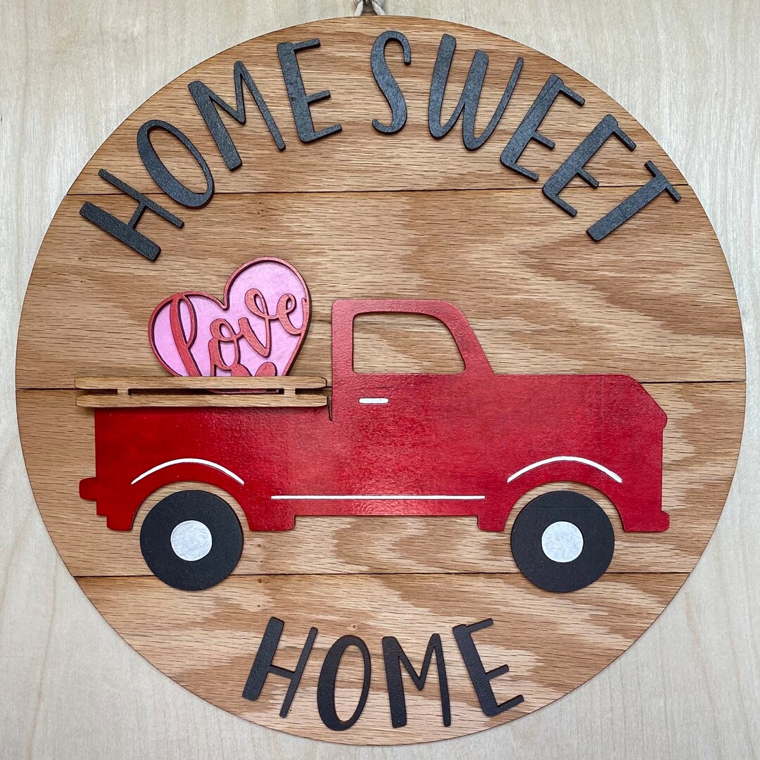 Pickup Truck Welcome Sign All Wood With Interchangeable - Etsy