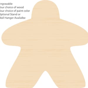 Meeple Shape - Wood or Acrylic - Wall Hanging - Decor - Customized ...