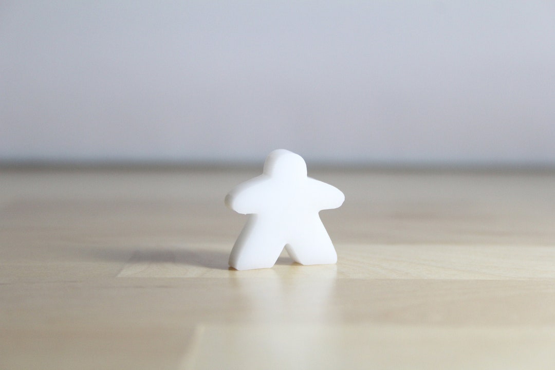 Flat White Meeple - One of a Kind - Resin Art, Hand Made Boardgame ...