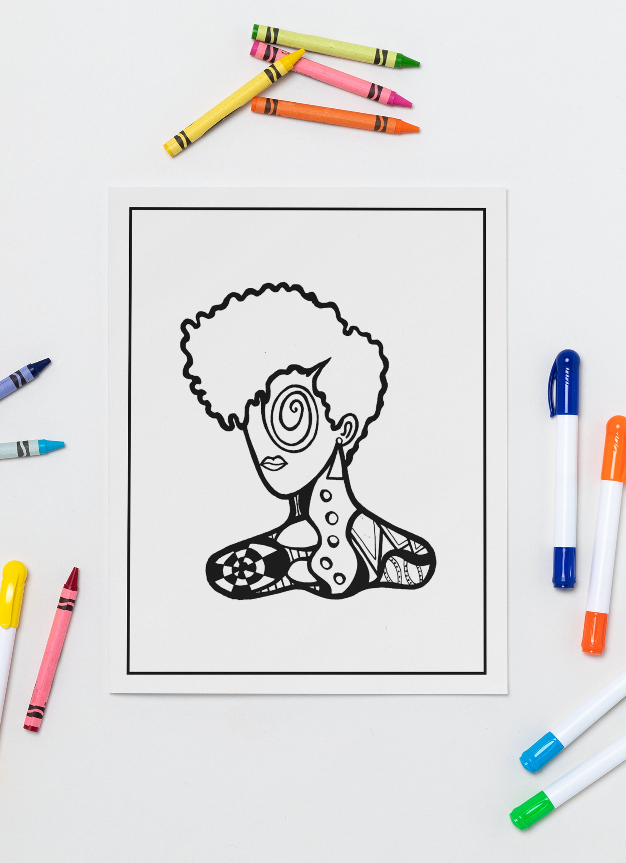 Black Coloring Books, Coloring Book for Adults, African American ...