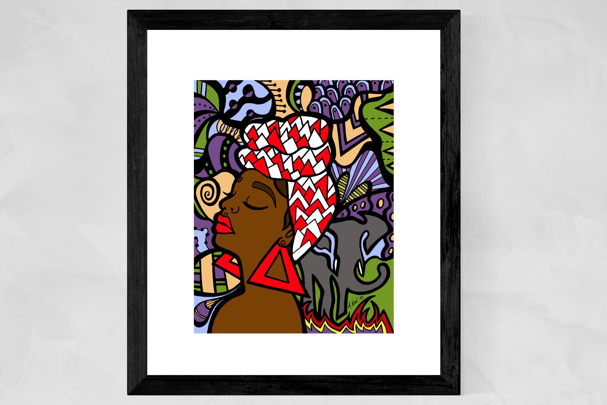 Delta Sigma Art Black Woman Art African American Art Art | Etsy