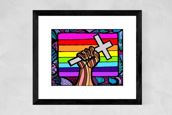 Christian Wall Art Religious Art Queer Art Print Christian - Etsy