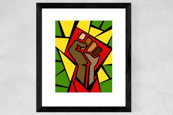 Black Power Fist Protest Art African American Art | Etsy