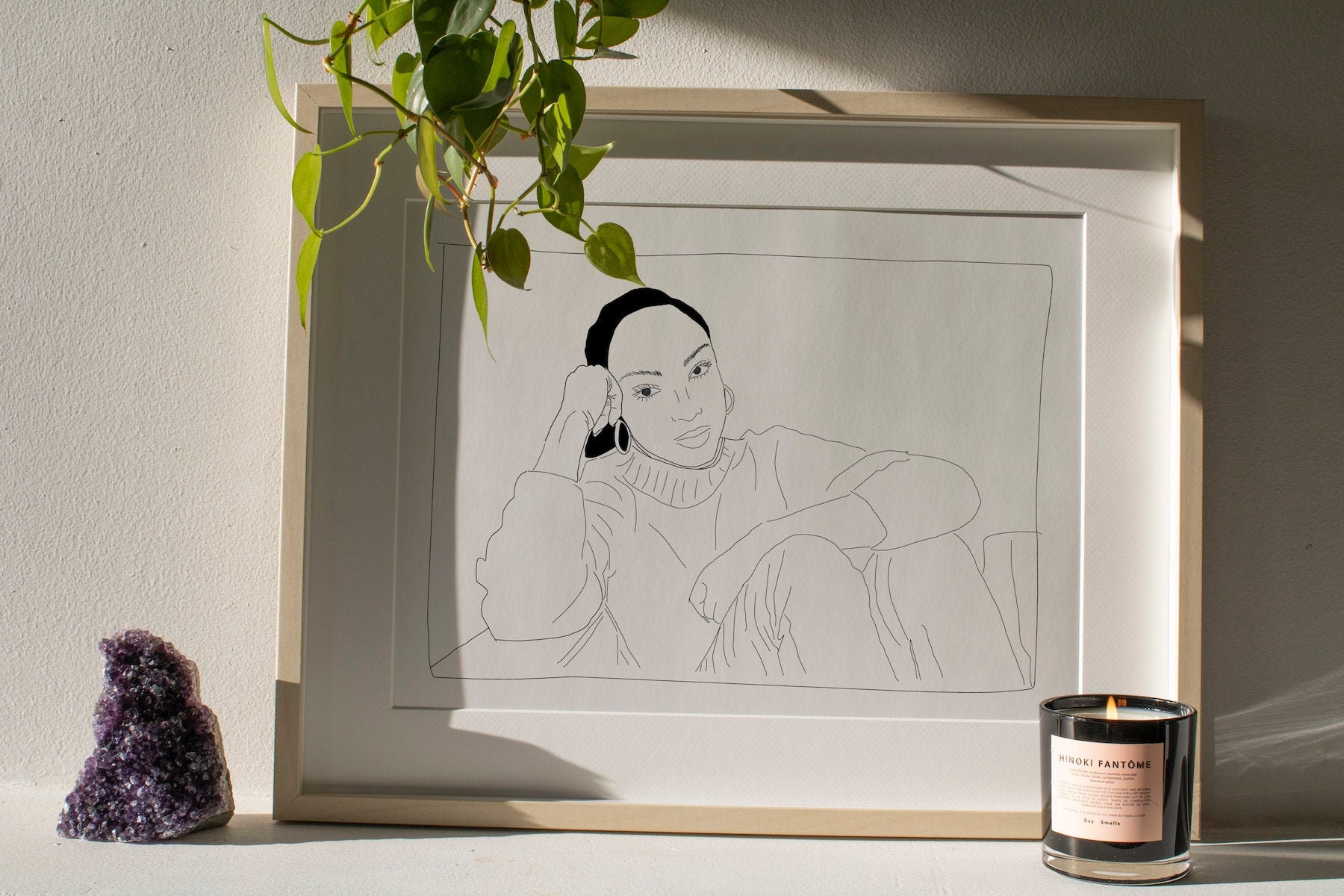 Sade Portrait Minimalist Line Art Modern Art Original - Etsy