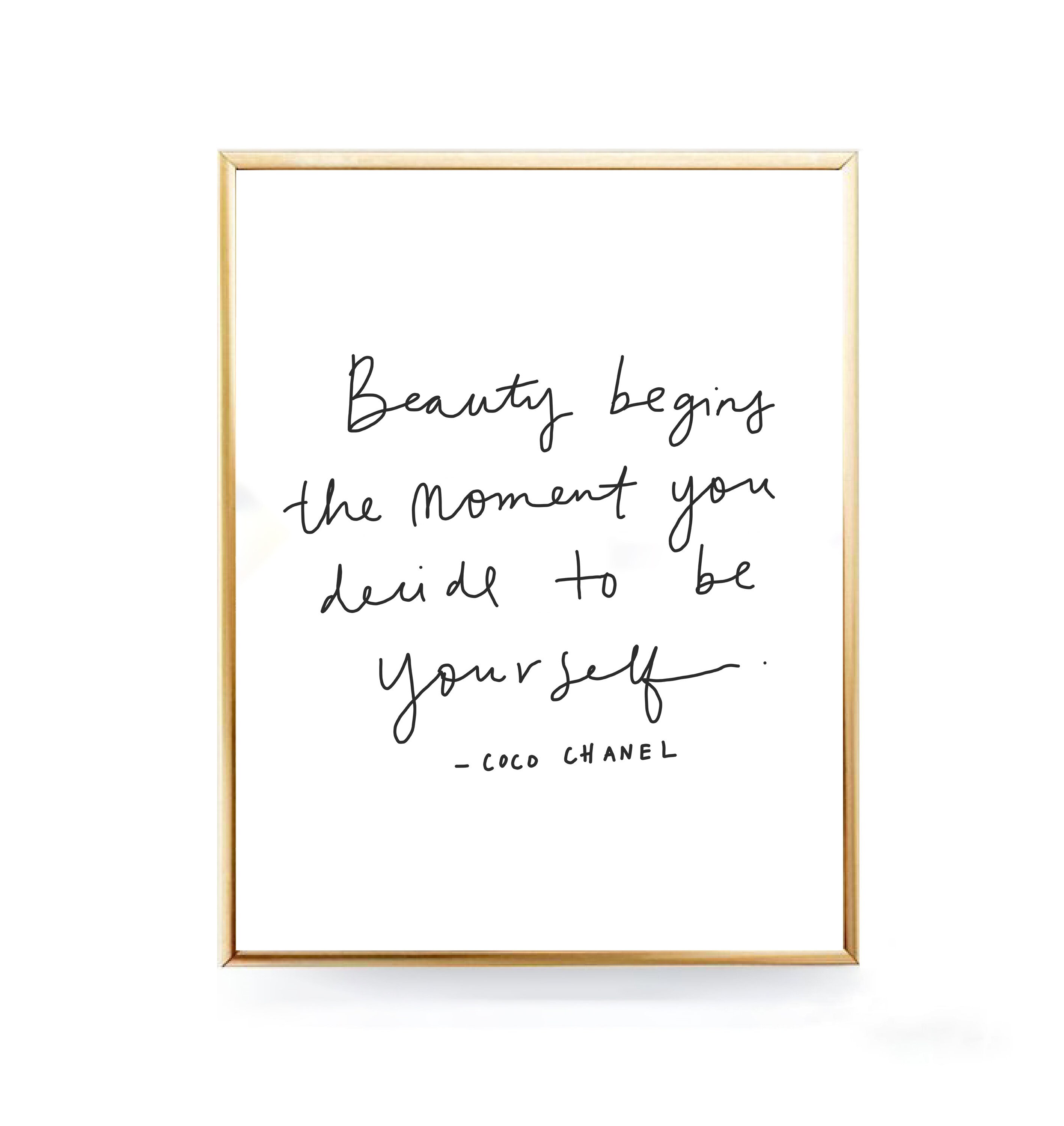 Coco Chanel Quote Digital Download Minimalist Print Poster - Etsy