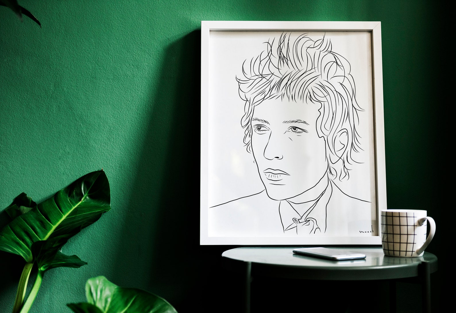Bob Dylan Portrait, Minimalist Line Art, Modern Art, Original ...