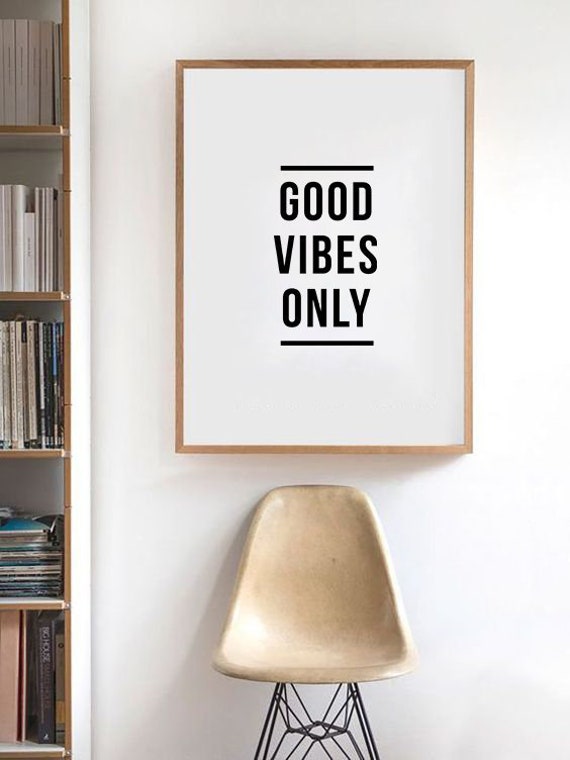 Good Vibes Only Digital Download Printable Poster Fine | Etsy