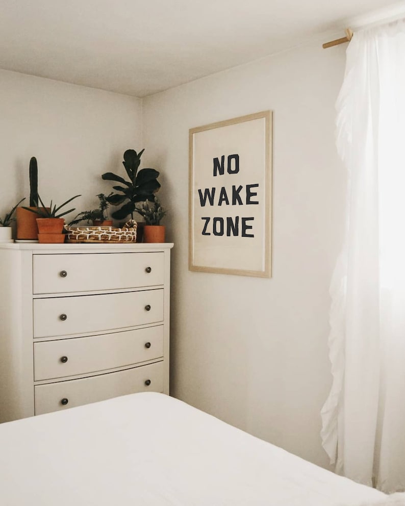 No Wake Zone Poster, Nursery Wall Art, Nursery Poster, Baby Shower Gift ...