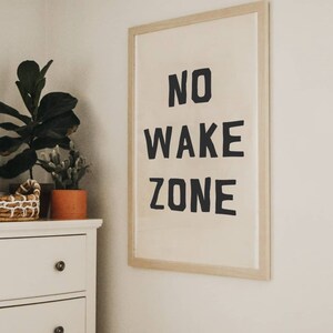 No Wake Zone Poster, Nursery Wall Art, Nursery Poster, Baby Shower Gift ...