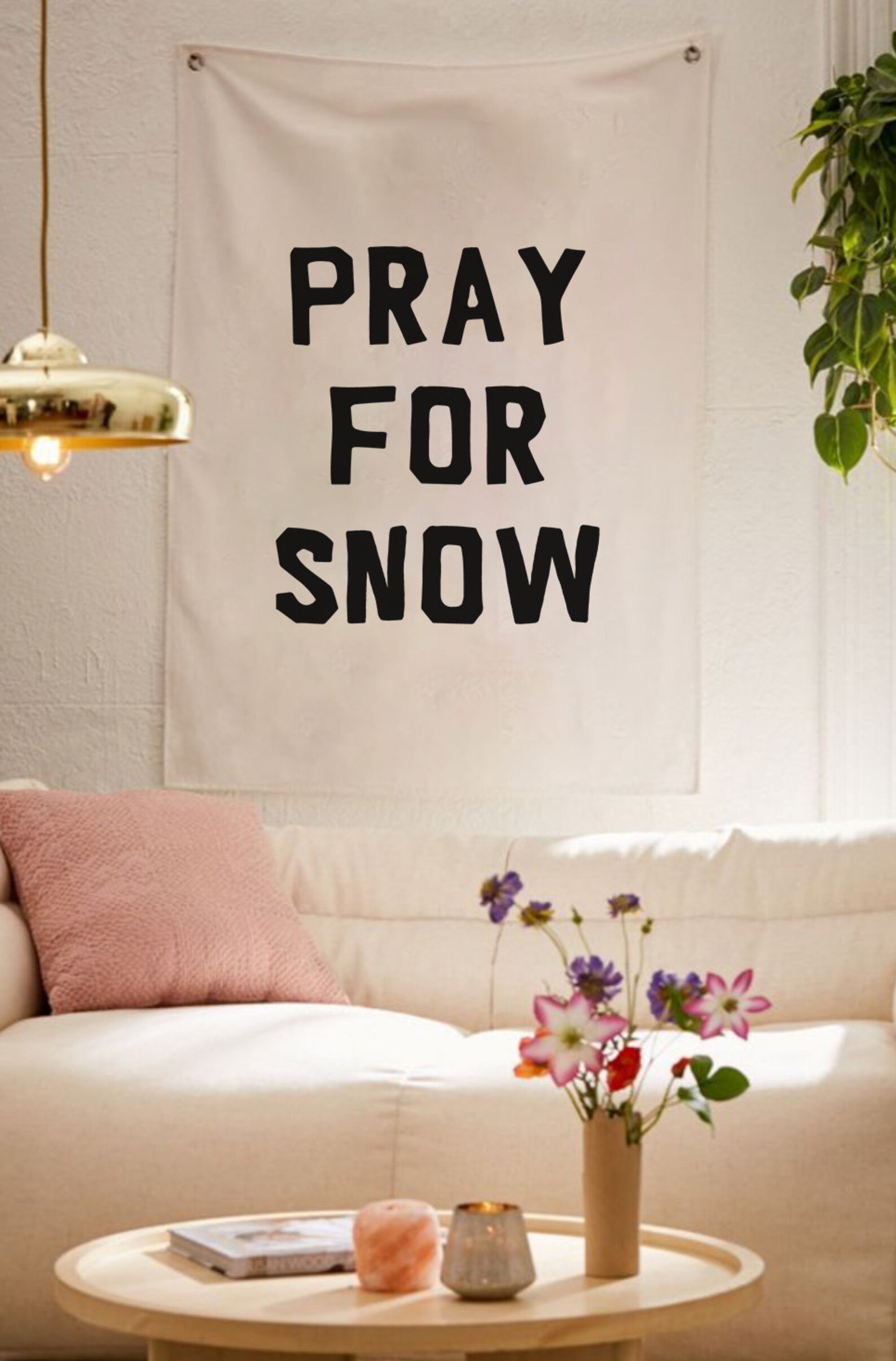 Pray for Snow Tapestry Free Shipping. Next Day Shipping - Etsy