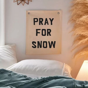 Pray for Snow Tapestry, Free Shipping. Next Day Shipping - Etsy