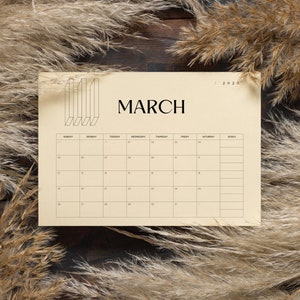 Boho 2023 Calendar, Digital Download, Printable Calendar, Abstract Art ...