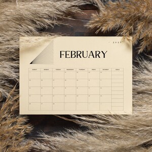 Boho 2023 Calendar, Digital Download, Printable Calendar, Abstract Art ...