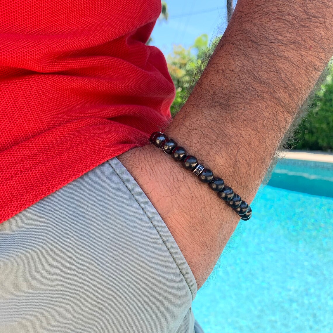 EMF Protection Bracelet Shungite Bracelet Stress and Anxiety - Etsy