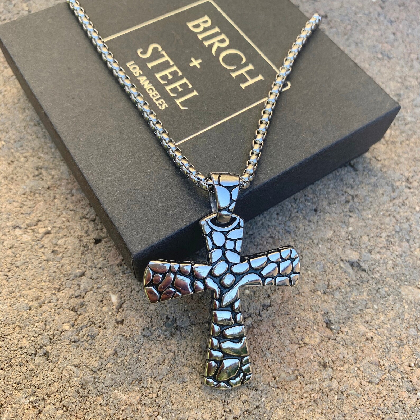 Cross Necklace Gift Textured Cross Pendant Inspirational - Etsy