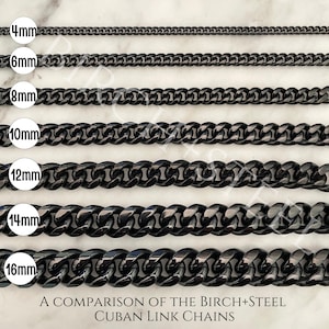 12mm Gold Cuban Link Necklace: Men's Stainless Steel Miami Curb Chain ...