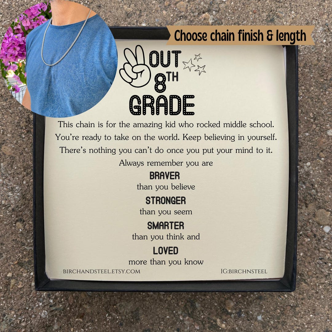 Peace Out 8th Grade Graduation Gift, Middle School Graduation or ...