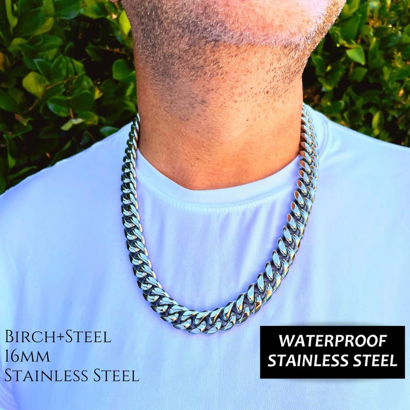 Big Silver Chains for Men - Etsy