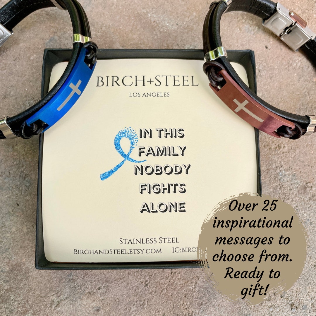 Prostate Cancer Bracelet Gift, Encouragement Gift for Him, in Support ...