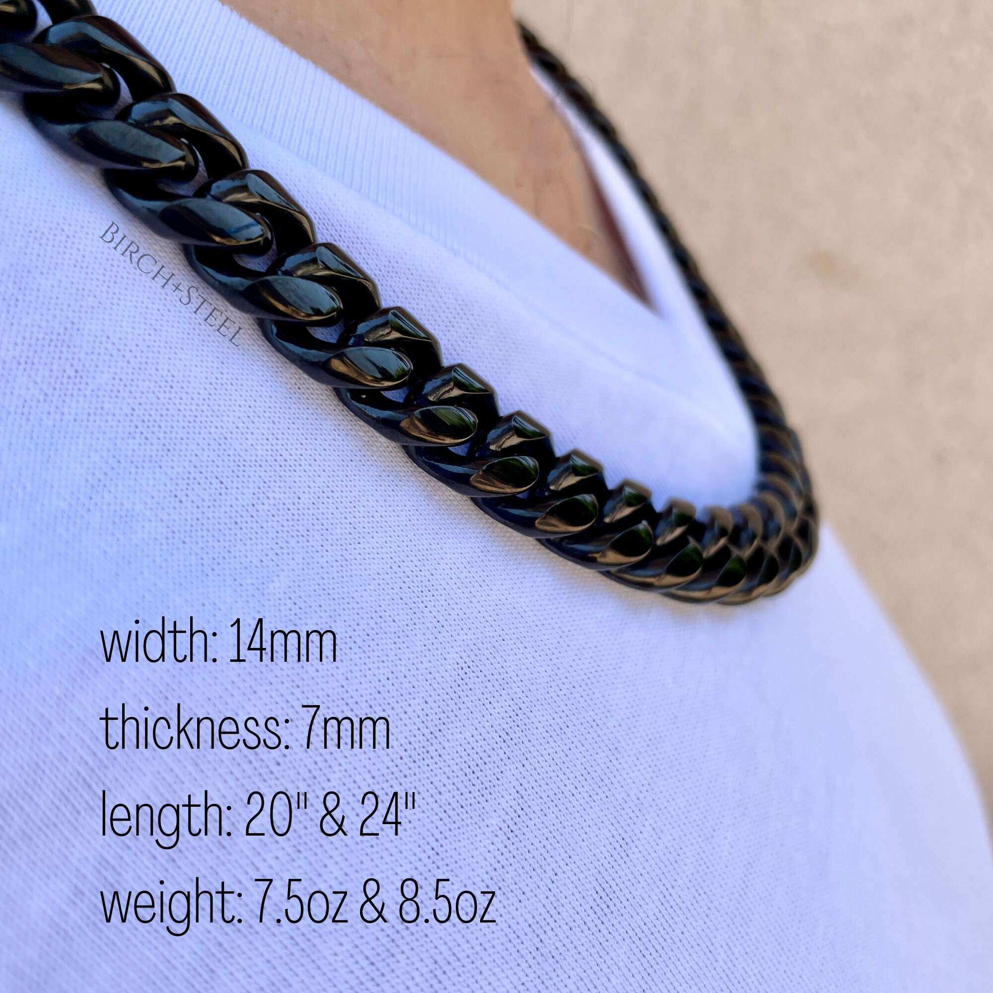 Men's 14mm Stainless Steel Miami Cuban Link Chain 14mm - Etsy