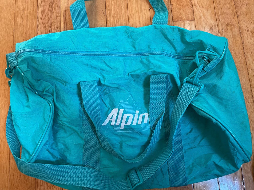 Vintage "alpine" Turquoise Duffle Gym Travel Bag - Etsy