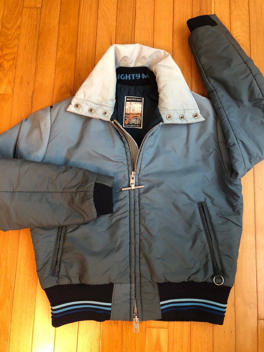 RARE Vintage mighty Mac Out of Gloucester Ombre Puffer Coat - Etsy