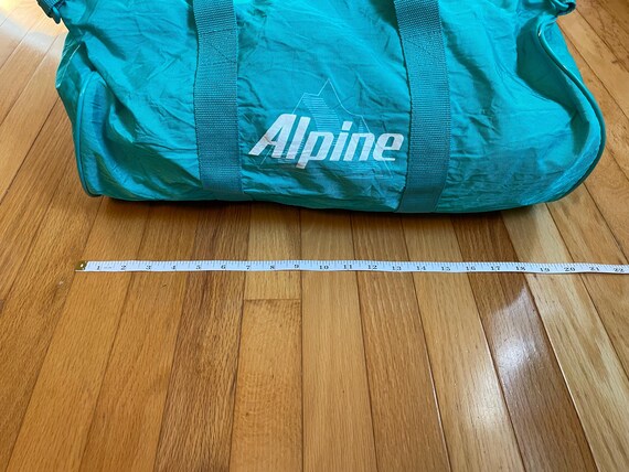 Vintage "Alpine" Turquoise Duffle Gym Travel Bag - Gem