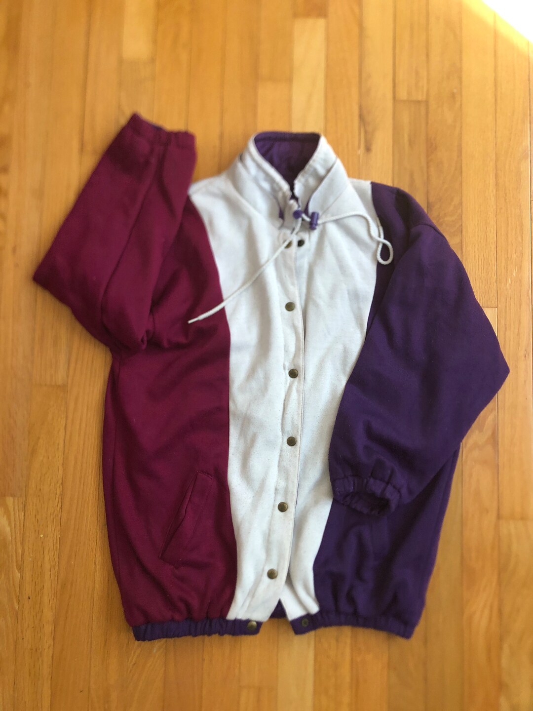 Vintage Swishy/sweatshirt Reversible Jacket - Etsy