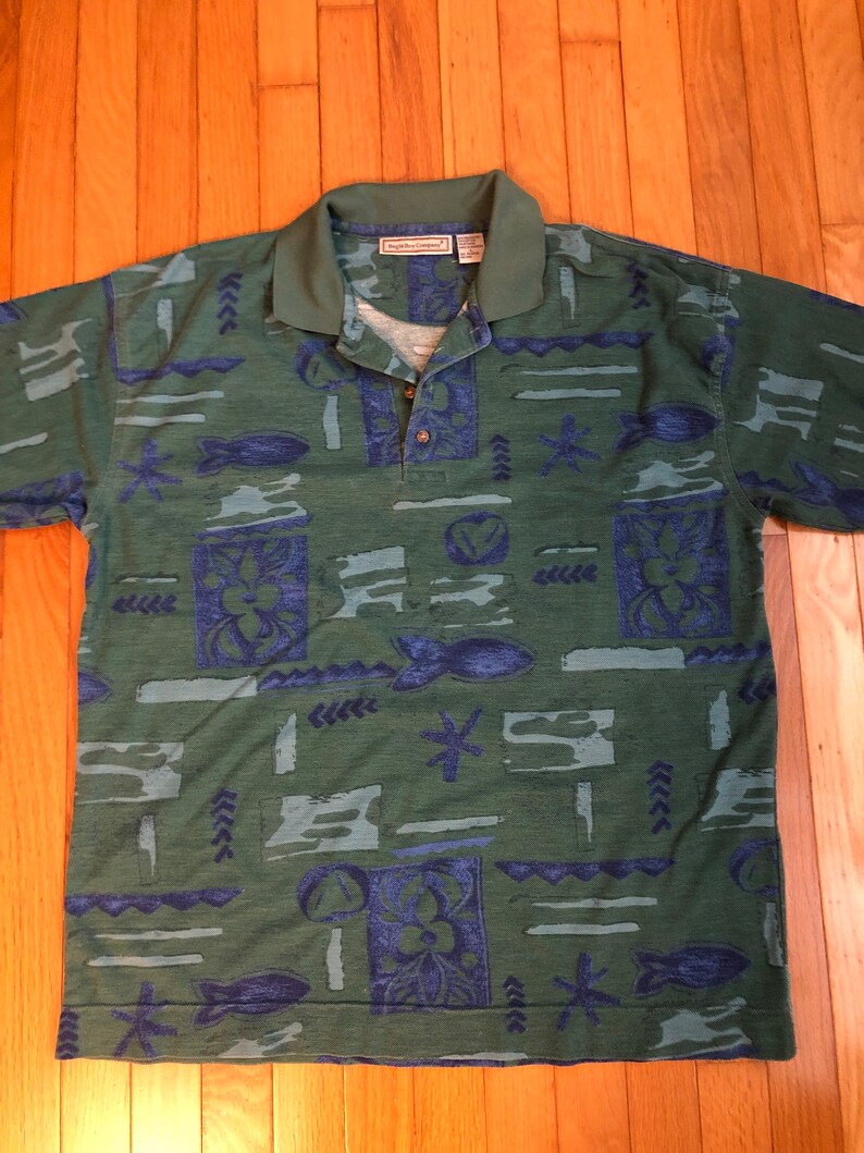 Vintage “bugle Boy” Seaside Themed Polo - Etsy