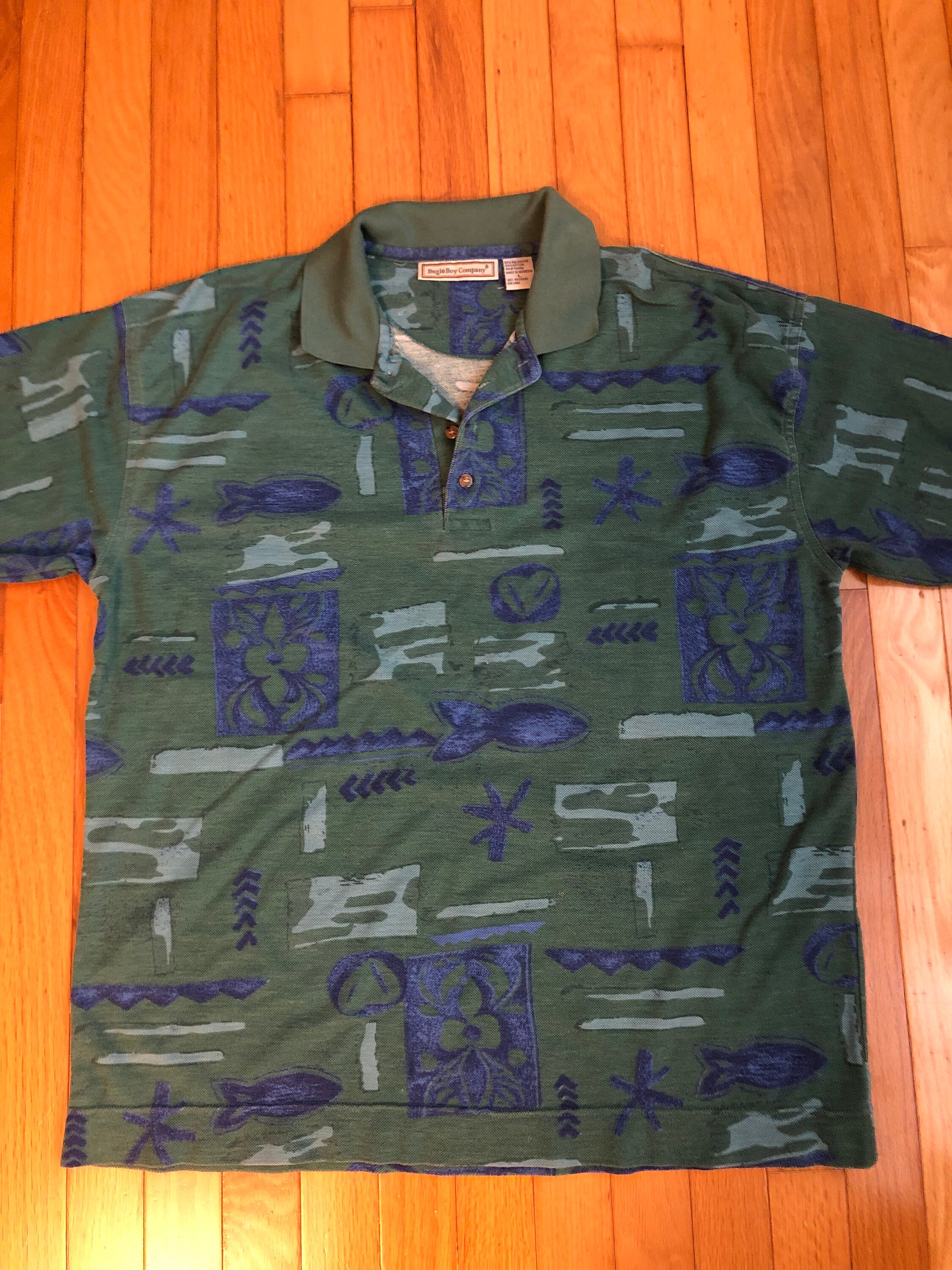 Vintage “bugle Boy” Seaside Themed Polo - Etsy