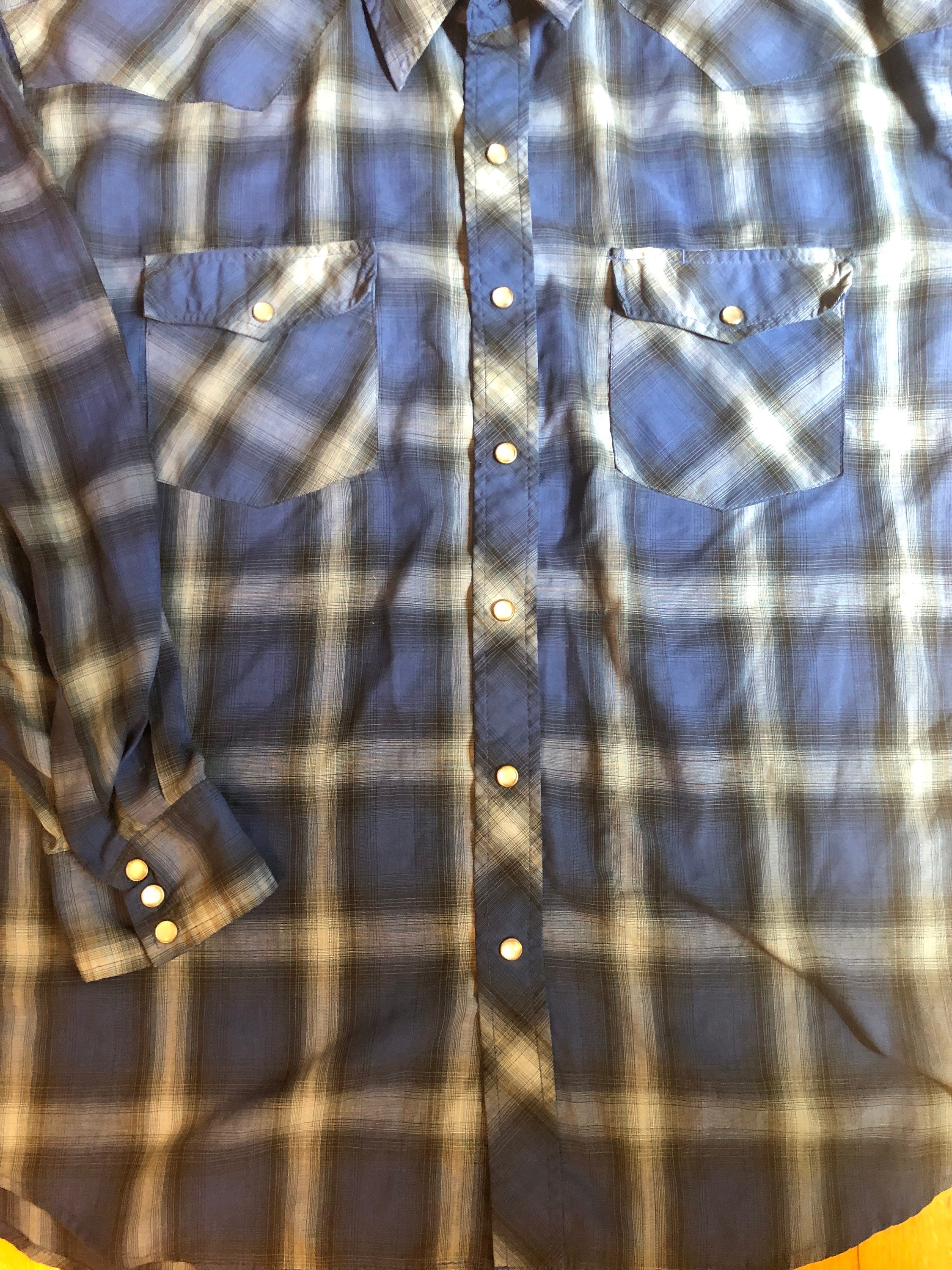 Vintage Pearl Button Western Shirt - Etsy