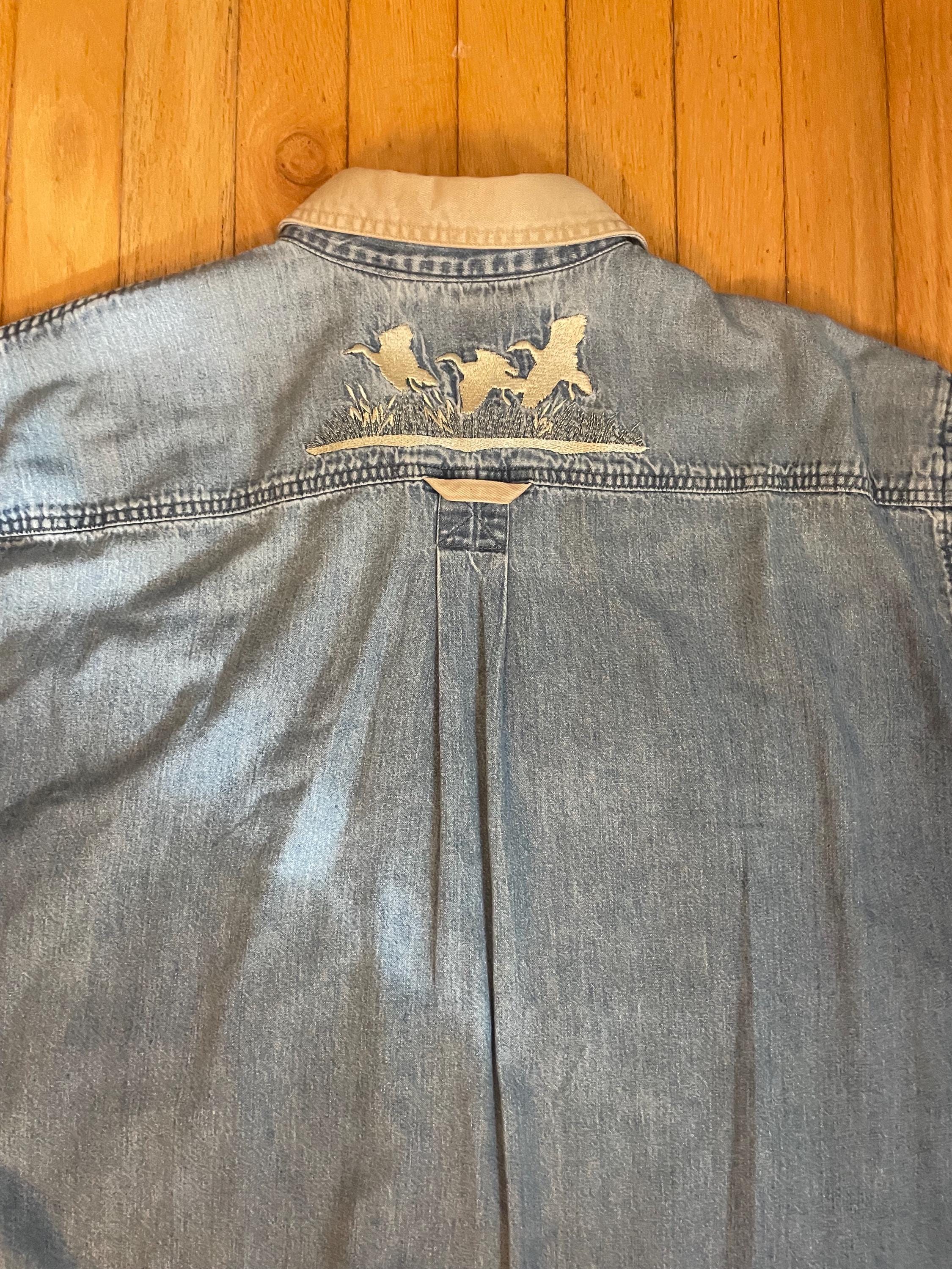 Vintage Denim Duck Scene Button-down Shirt by "canadian Outdoors" - Etsy