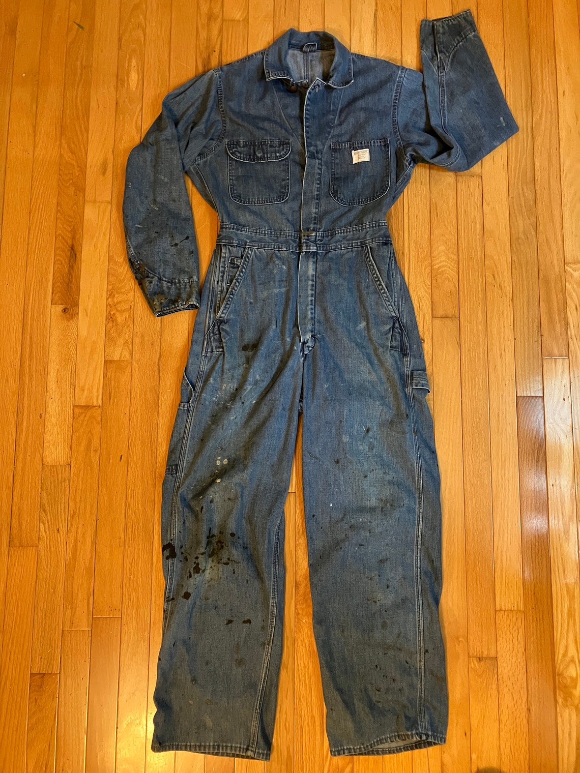 Vintage Distressed Denim Jumpsuit Coveralls big Mac by JC Penney - Etsy