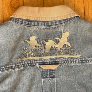 Vintage Denim Duck Scene Button-down Shirt by "canadian Outdoors" - Etsy