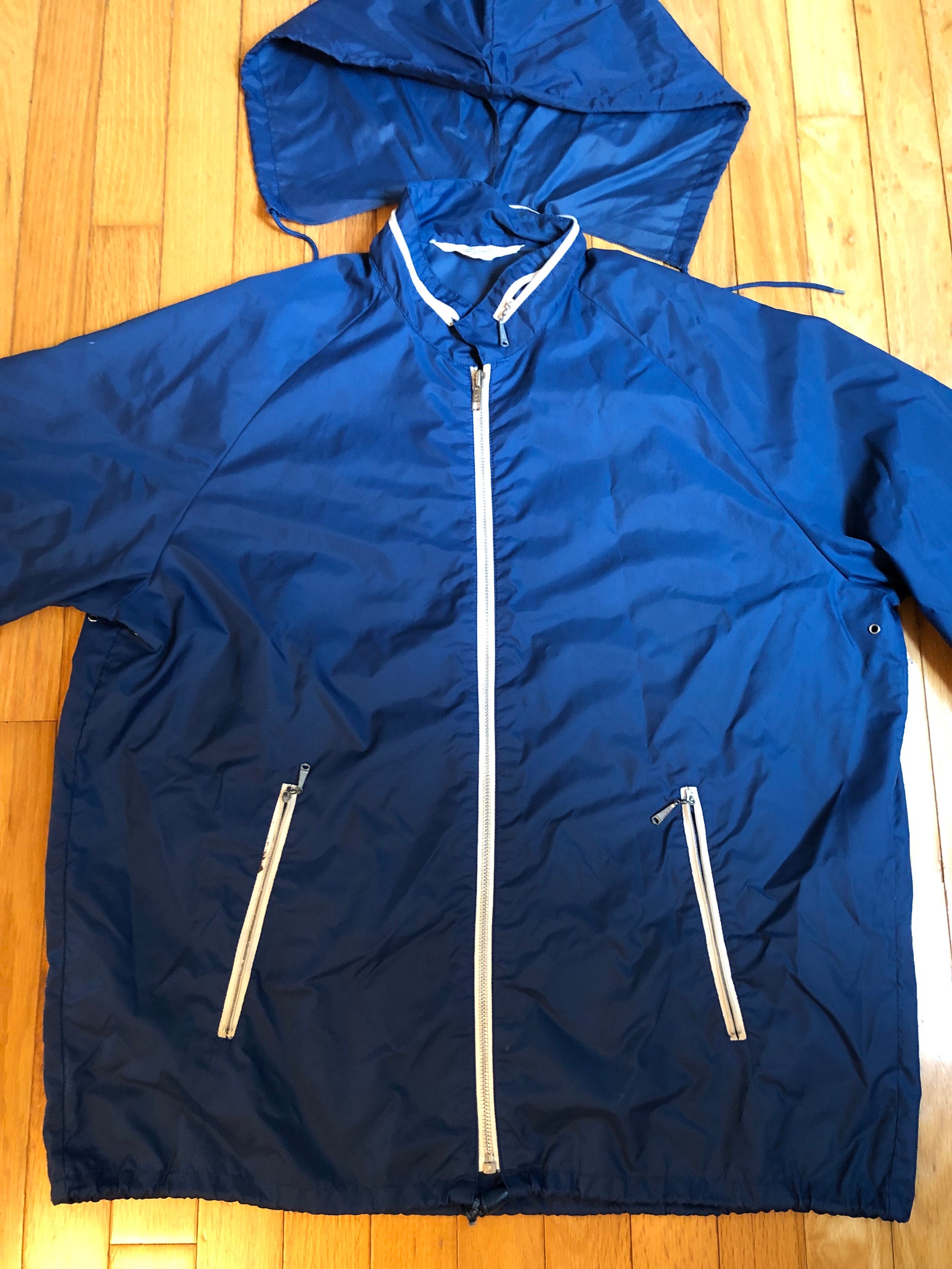 Vintage Rain and Wind Breaker With Zip-away Hood. - Etsy