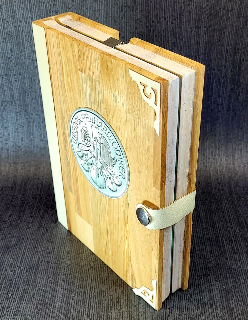 Handcrafted Wooden Coin Box in a Book Design – Unique Item | Coins NOT ...