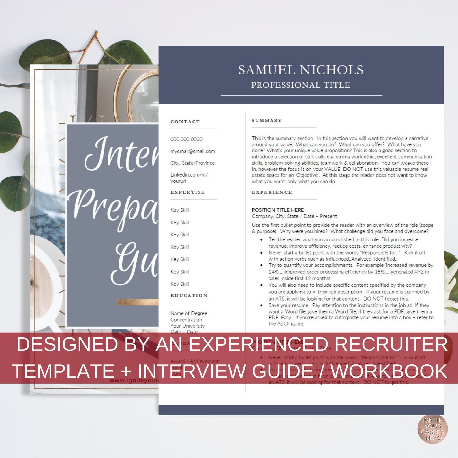 executive-c-suite-resume-template-and-cover-letter-bundle-c-etsy
