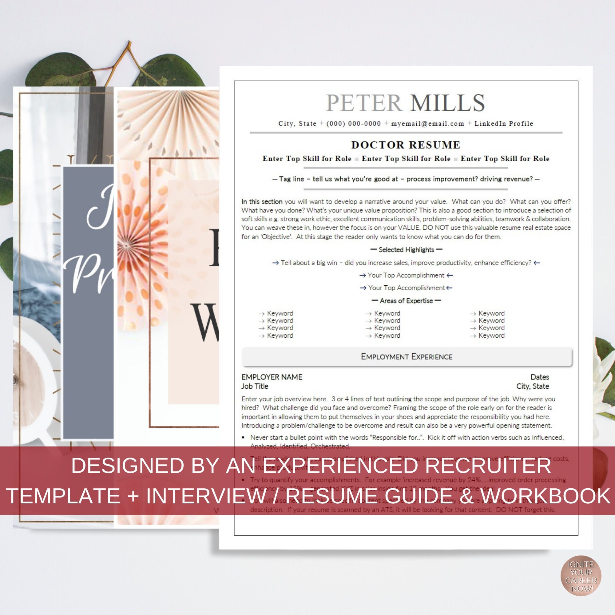 Classic Conservative Resume Template for Word Professional CV - Etsy