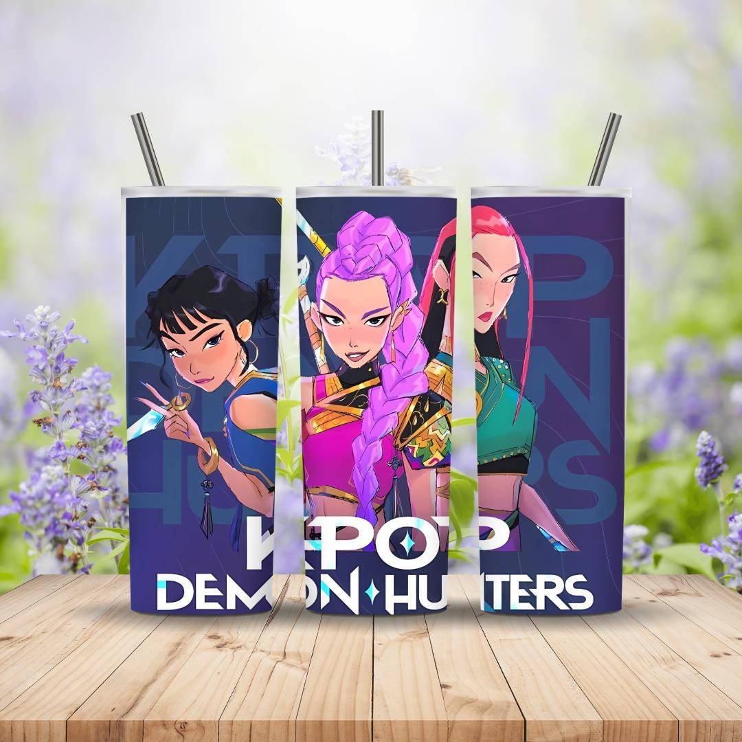 K-pop Demon Hunter Cup With Straw | Anime Warrior Stainless Steel ...