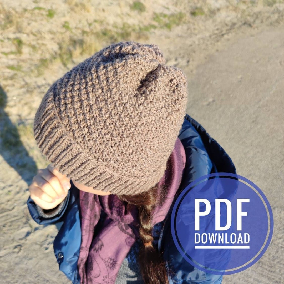 Pattern Women Knit Hat - PDF Hat for Her - Pattern Knit Beanie - Wool ...